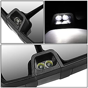 DNA Motoring TWM-015-T888-BK-SM Pair Towing Mirrors Compatible With 03-06 Silverado/Suburban/Avalanche/Tahoe/Sierra/Yukon/Escalade Powered Heated Telescopic Mirrors w/Turn Signal