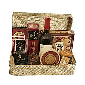 Wald Imports Seagrass-Reed Basket with Lid, 12-Inch, Whitewash