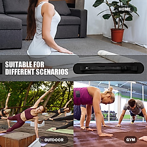 WOOTMIN hip thrust belt, fully upgraded hip thrust belt for dumbbells, more comfortable hip thrust belt, home gym hip thrust belt with wider and longer anti-slip pads (black)