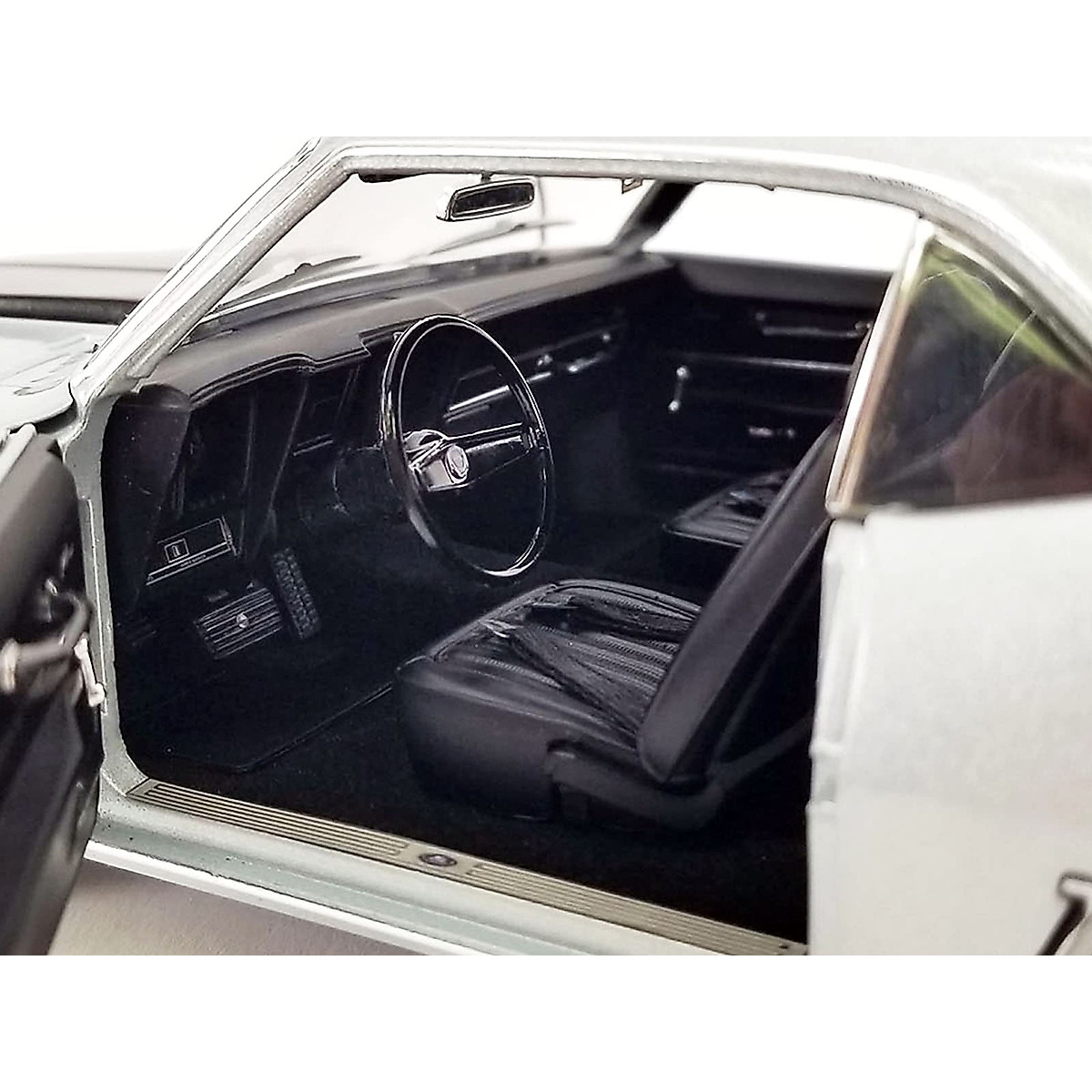 1969 Chevy COPO Camaro Cortez Silver Met w/Black Hood Stripes Built by Dick Harrell Ltd Ed to 1128 pcs Worldwide 1/18 Diecast Model Car Acme A1805725