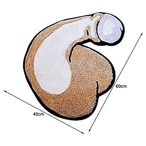 Meideli Bathroom Rugs, Funny Shape Kitchen Mat Soft & Non-Slip Front Door Mat Carpet Floor Rug, Area Rug for Living Room, Bathroom, Kitchen,Bedroom, Home Decor 15.75" * 23.62" Brown