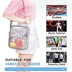 SPODEARS Clear Bag Stadium Approved Crossbody Purse, Small Clear Tote Bag for Concert Festival Work Sports Events
