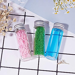 BENECREAT 20 Pack 15ml/0.5oz Glass Bottles Sample Vials with Screwed Aluminum Caps for Wishing Message Bottle, Sample Liquid, Arts & Crafts, Wedding Favors Decorations