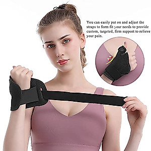 HiRui Wrist Brace Thumb Brace with Thumb Splins Support for Men and Women, Wrist Stabilizer for Sprains Tendonitis Carpal Tunnel Arthritis Pain Relief Recovery (One Size, Right Hand)