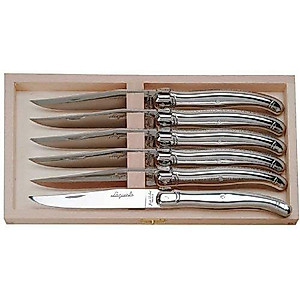 Jean Dubost Laguiole Steak Knives, Stainless Steel- Set of 6
