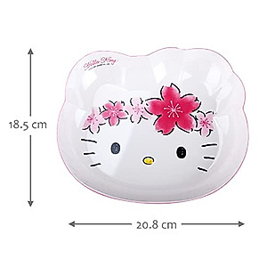 Hello Kitty Flowers Cute Pink Dinnerware Flatware Meal Set – Plate Bowl Cup Fork Spoon, 5 pieces