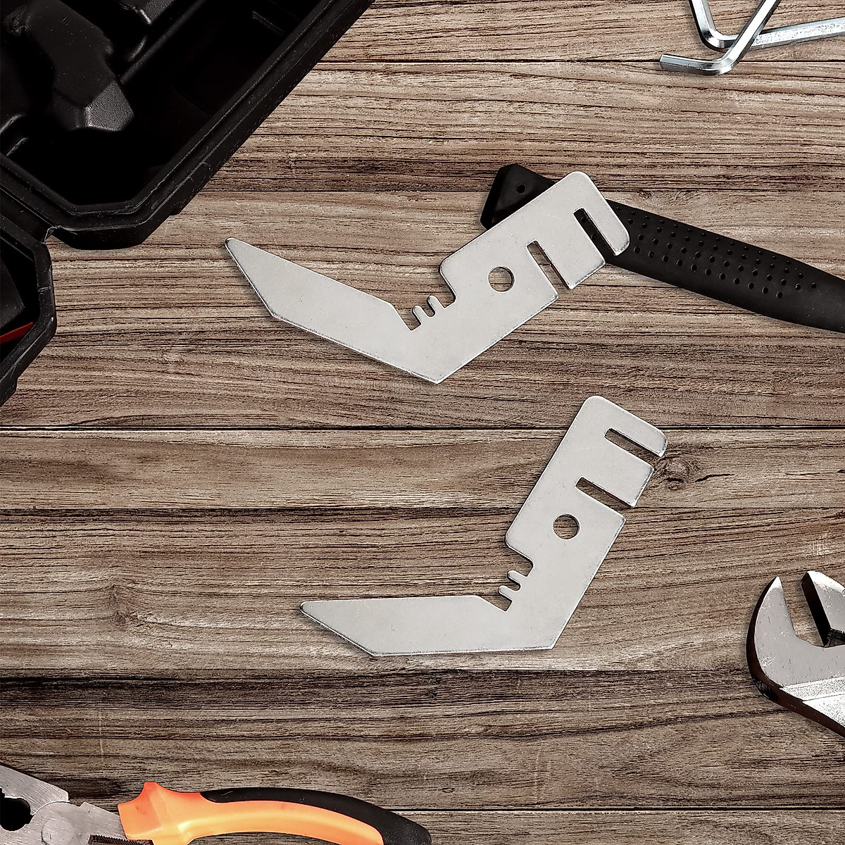 Wenyrich 3'' Double Crossbar Hanger 4Pcs Pipe and Drape,Wedding Valance Hanger for Backdrop Portable Curtain Stand Parties