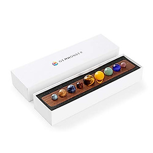 TongYue Nine Planets in Solar System Natural Gemstone Outer Space Planets Celestial Creative Gift Home Desk Decorations