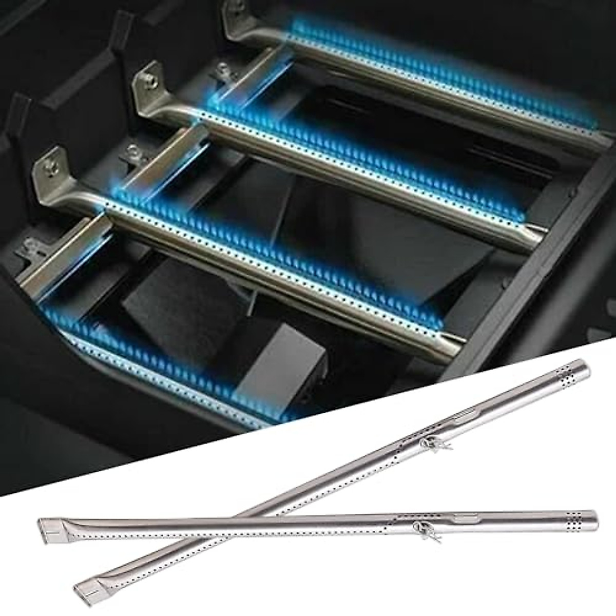 kingsea Grill Replacement Parts Kit Compatible with Charbroil 463347519,463347017,463673017,463673517,463673617,463673619,Heating Plates,Burner,Crossover Tube