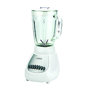 Dominion D4002WG Countertop Blender with 5-Cup 42oz Glass Jar, 10 Speed Settings with Pulse, Sharp Stainless Steel Blade, White