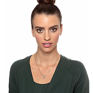 925 Sterling Silver Arabic Necklace Islamic Ayatul Kursi Inscribed in 24kt Gold on Clear Crystal, 18"