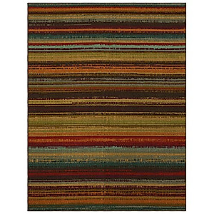 Mohawk Home Avenue Stripe Area Rug, 7'6" x 10', Brown/Tan