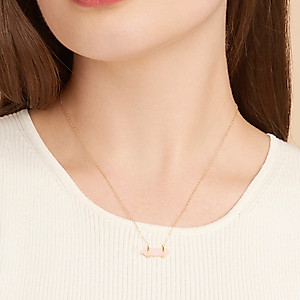 MORGAN & PAIGE Rose Quartz Crystal Chakra Point Necklace in 18K Gold Plated Sterling Silver for Women