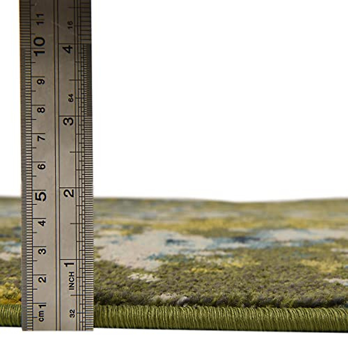 Unique Loom Jardin Collection Colorful, Vibrant, Abstract, Modern Area Rug, 5 x 8 ft, Green/Olive