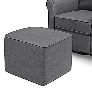 DaVinci Maya Upholstered Swivel Glider and Ottoman in Shadow Gray, Greenguard Gold Certified