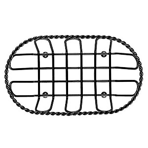 G.E.T. 4-33453 Black Oblong Braided Rim Metal Wire Basket Iron Powder Coated Wire Baskets Collection