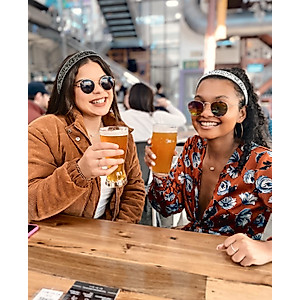 Wecoe 2 Pack Rhinestone Headbands Women Black Silver Headband Wide Headbands For Women Non Slip Fashion Bling Sparkly Diamond Holiday Headband Birthday Wedding Bridal Hair Accessories For Women Girls