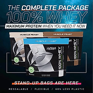 Muscle Feast 100% Grass-Fed Whey Protein, Pastured Raised Hormone Free All Natural, Vanilla, 5lb