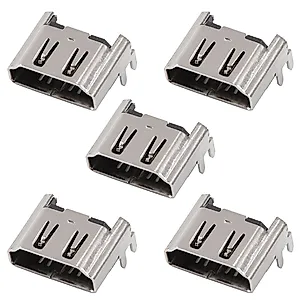 Serounder 5Pcs Replacement Port Interface Connector Socket for Sony for PlayStation 4 for PS4 1000/1100/1200 Motherboard Console