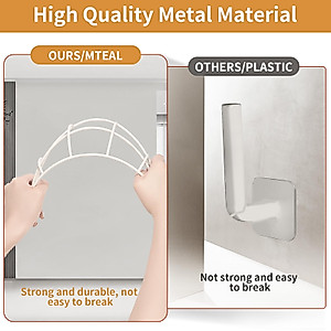 TEAMOLA Hat Racks for Baseball Cap 2-Pack Metal Hat Holder for Wall & Door,Hat Storage Organizer Wall Mounted Cap Rack Adhesive Hat Shelf,Festival Gifts for Women&Men,30 Hats Capacity Beige White