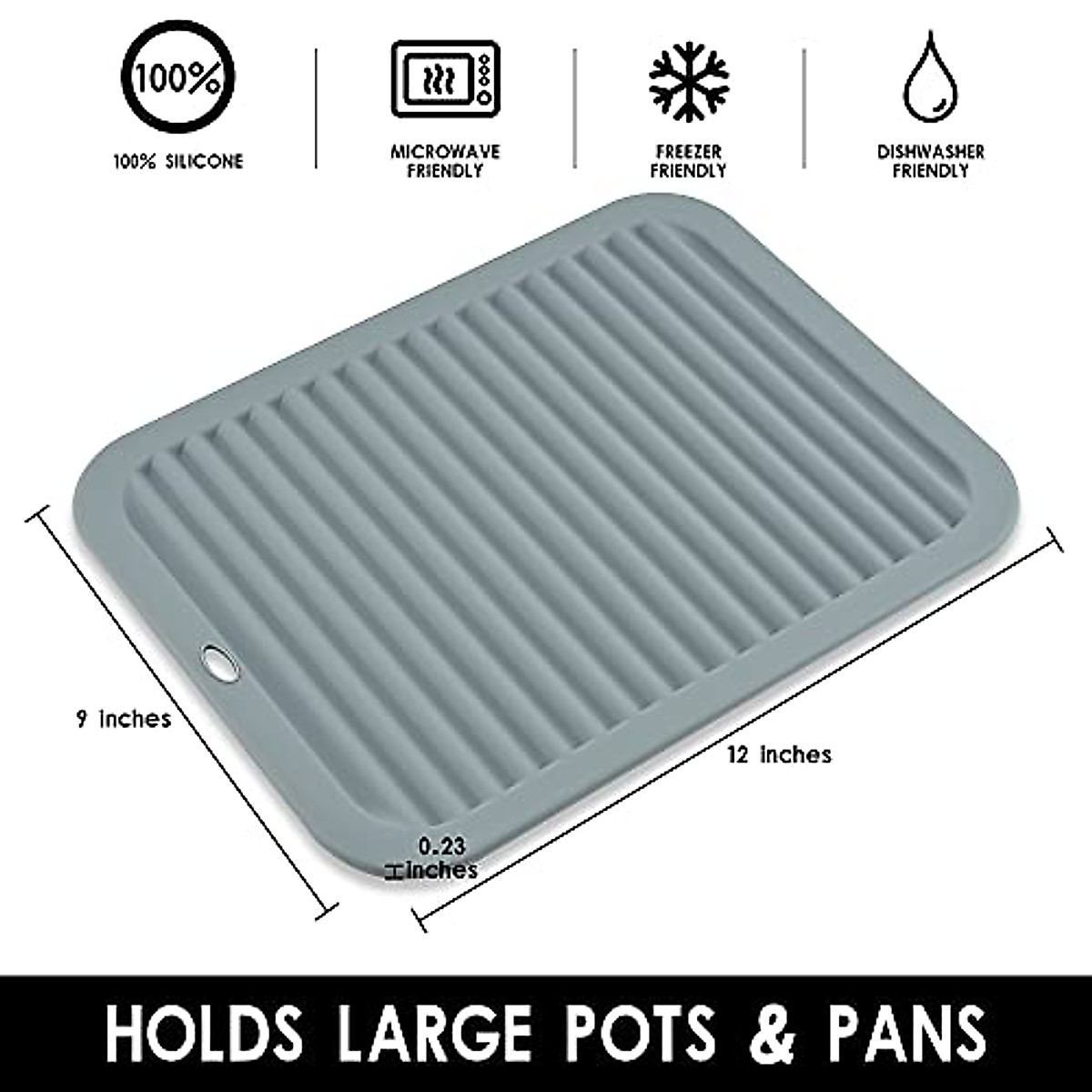 Smithcraft Silicone Trivets for Hot Dishes, Pots and Pans, Hot Pad 9"X12for Kitchen, Multi-Purpose Silicone Trivet Mat, Heat Resistant Mat for Quartz Counter & Table, Silicone Pot Holders Set 2 Purple