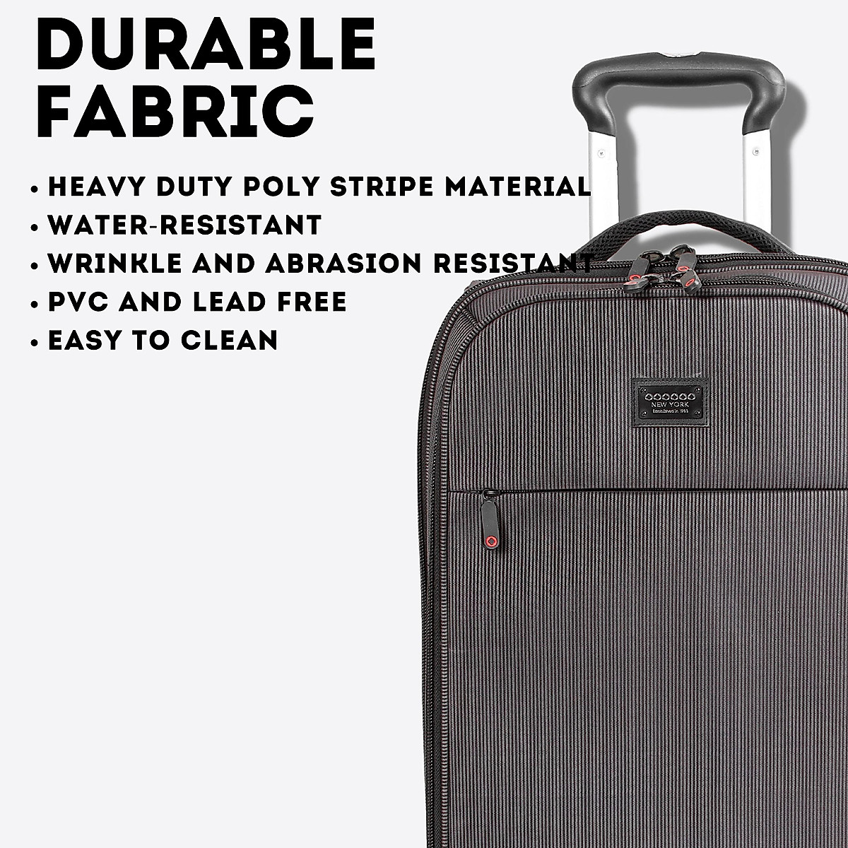 J World New York Ray Business Rolling Backpack, Black, 21.6 X 13.5 X 7.2 (H X W X D)