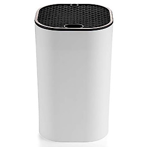 Universal Knife Block for Kitchen, WELLSTAR Knife Holder without Knives, Safe Space Saver Large Volume Stable Knife Storage with Scissors and Sharpening Rod Slot, Detachable for Easy Cleaning - White