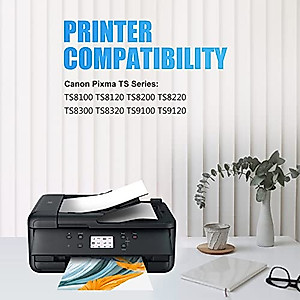 Miss Deer 280 281 Ink Cartridges Compatible Replacement for Canon PGI-280XXL CLI-281XXL PGI280 CLI281 Used with Canon PIXMA TS9120 TS8120 TS8220 TS8320 TS9100 TS8100 TS8300(with Photo Blue)