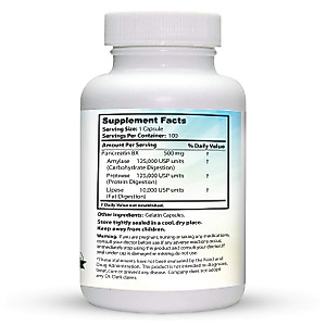 Dr. Clark Pancreatin 8X Enzyme Supplement 500mg | Several Digestive Aids Formulas Promotes Proteins, Fat | Carbohydrates Healthy Supports Optimal Digestion - 100 Gelatin Capsules