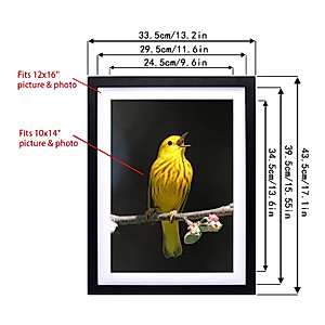 WKDP 12x16inch Frames for Diamond Painting Picture 30x40cm Diamond Art Frame 10x14inch/25x35cm with Mat or 12x16inch/30x40cm Canvas Size without Mat, Poster Frame Photo Frame Wood Frame Black (FK002)