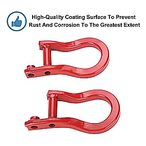 ONER Tow Hooks Compatible with 2019 2020 2021 & Newer Chevy Silverado 1500, Replaces # 84280202(RED)