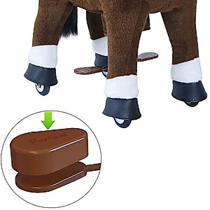 PonyCycle Pedal Pad (for Model U Size3 &4 Ride on Horse Brown, Chocolate) - Brown