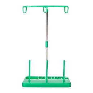 Generic Sewing Thread Organizer Stand with 3 Spools Holder, Green, 33cmx20.8cmx20.2cm