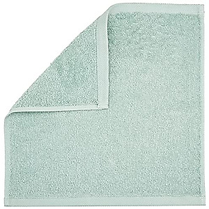 Amazon Basics Fast Drying, Extra Absorbent, Terry Cotton Washcloths - Pack of 24, Seafoam Green, 12 x 12-Inch