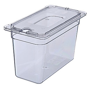 Carlisle FoodService Products Plastic Food Pan 1/3 Size 8 Inches Deep Clear