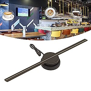 3D Hologram Fan, 40cm 3D Hologram Projector Advertising Machine with 224 LED Lamp, WiFi APP Remote 3D Hologram Display, for Exhibitions, Parties, Bar, Shopping Malls(US)