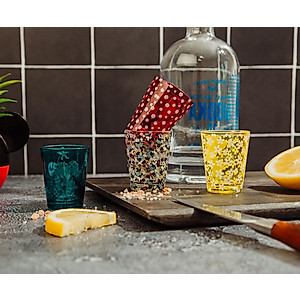 Silver Buffalo Disney Vintage Minnie Mouse 4 Pack Mini Glasses Set, 1.5 Ounce