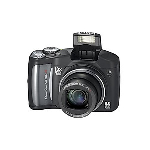 Canon PowerShot SX100IS 8MP Digital Camera with 10x Optical Image Stabilized Zoom (Black)