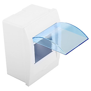 Keenso 3-4 Ways Plastic Distribution Box for Circuit Breaker, Easy Install, Wide Application, Transparent Cover