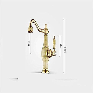 Kitchen & Bath Fixtures Taps Faucet,EuropUPC Basin Faucet Retro Bathroom Hot and Cold Faucet Wash Basin Rotating Faucet Under Counter Basin Faucet