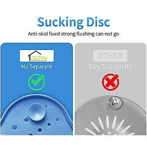 OUPAI Drain Hair Catcher Sturdy Silicon, Hair Stopper for Shower Drain with Suction Cup, Drain Cover Easy to Install and Clean Suit for Bathroom Bathtub and Kitchen 3 Pack
