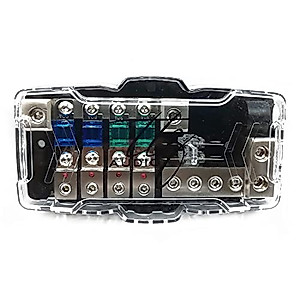 TTZ Audio ANL Fuse Distribution Block, Extra Screw Set, 2 Allen Keys, 2 Extra ANL Fuses 2 x 0GA/4GA to 4 x 4GA/8GA