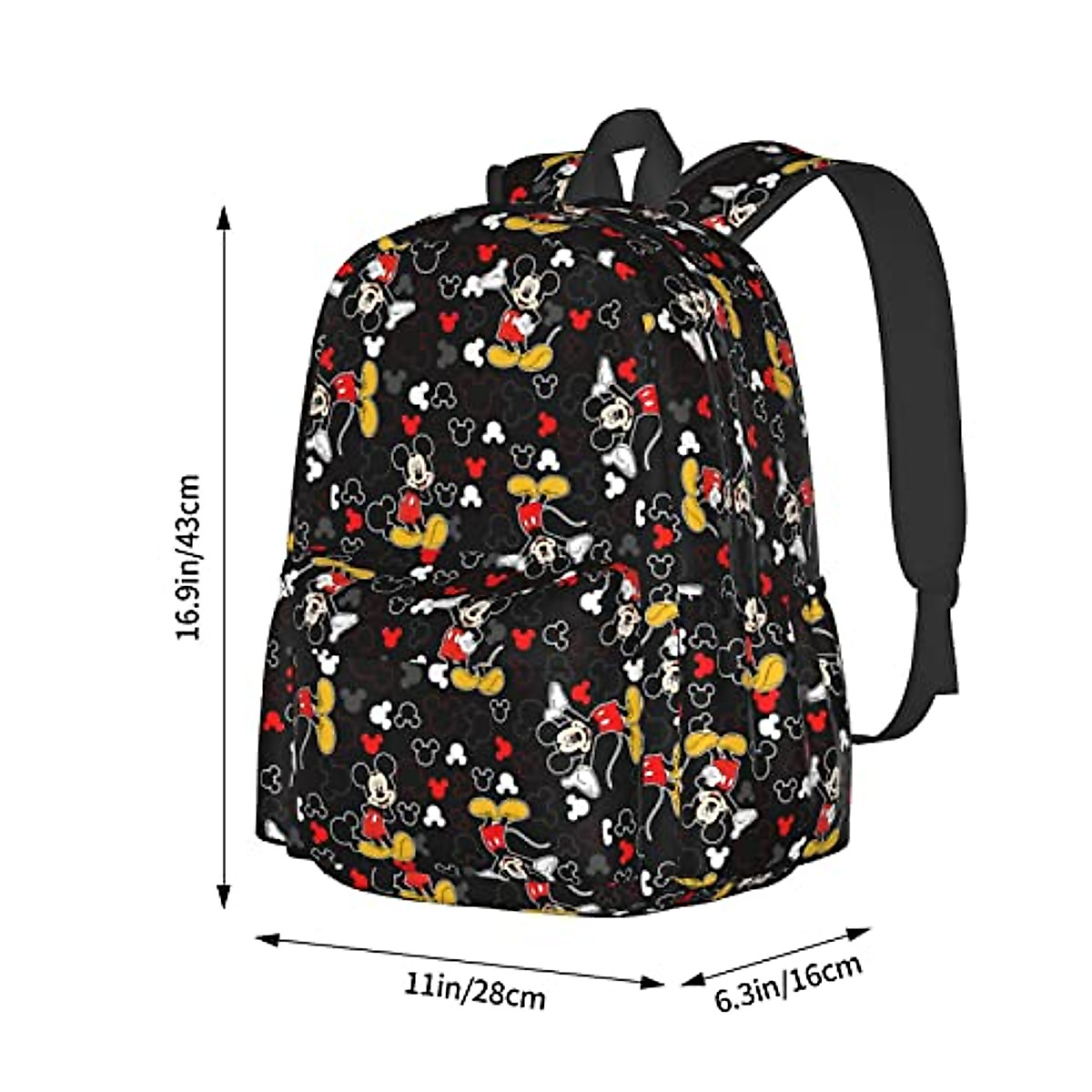 Raoirlw Mic-key Backpack Cartoon 17 Inch Laptop Backpack Travel Backpack