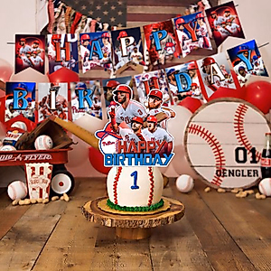 𝓟𝓱𝓲𝓵𝓪𝓭𝓮𝓵𝓹𝓱𝓲𝓪 𝓟𝓱𝓲𝓵𝓵𝓲𝓮𝓼 Party Decorations,Birthday Party Supplies For 𝓟𝓱𝓲𝓵𝓪𝓭𝓮𝓵𝓹𝓱𝓲𝓪 Baseball Party Supplies Includes Happy Birthday Banner, Balloons, Cupcake Toppers, Cake Topper for Baseball Fans