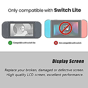 KOSDFOGE Display Screen, LCD Screen Replacement for Switch, Replacement Glass LCD Display Screen Repair Parts Fit for Switch Lite Game Console