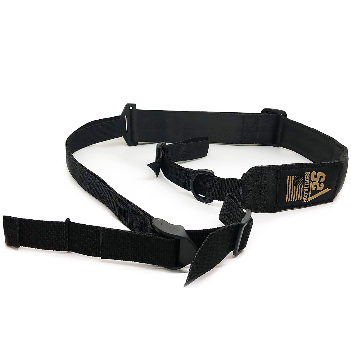 S2Delta - Padded 2 Point Black Rifle Sling, Fast Multi-Point Adjustment, Comfortable 2” Wide Padded Shoulder Strap for Carbines and Hunting (Black)