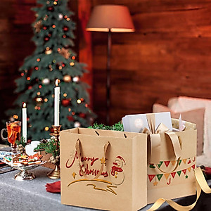 Moretoes 15pcs Gift Bags with Handles Large Gift Bags with Tissue Paper, 12.5"x 4.5"x 11" Heavy Duty Wrap Bags for Shopping, Small Business, Bridal Party, Wedding and Holiday