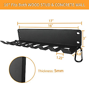 Vehcarc Home Gym Storage, Heavy-Duty Barbell Holder, Barbell Storage for Olympic Barbell, Gym Accessories Kettlebells Weight Bar Workout Rack Equipment Fitness Foam Roller Jump Rope Resistance Band