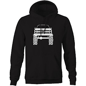 1980's 90's Truck Shirt K5 Blazer Lifted Mud Tires Truck Sweatshirt - XLarge Black