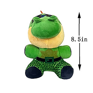 FNAF Plush Toys - All Characters (7") Flower Fox Bonnie, FNAF Plush, Stanley, Twisted Bonnie, Phantom Foxy, Foxy FNAF Plush Children's Collection(Montgomery Gator)